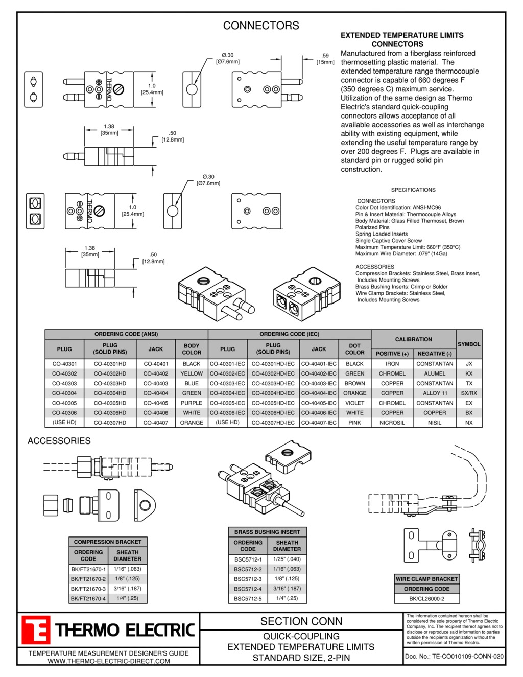 Connectors - Thermo Electric Company, Inc.
