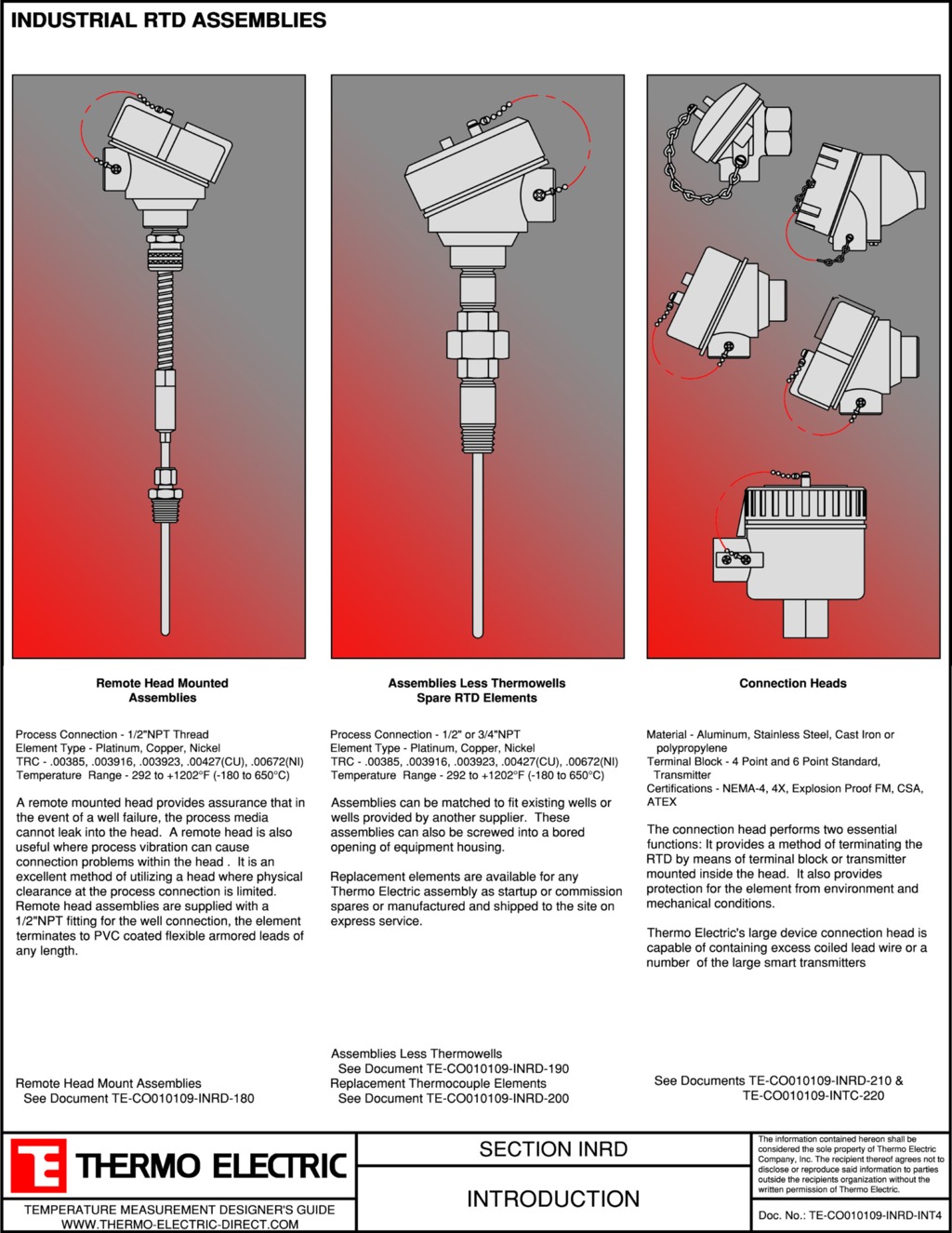 Industrial RTD - Thermo Electric Company, Inc.