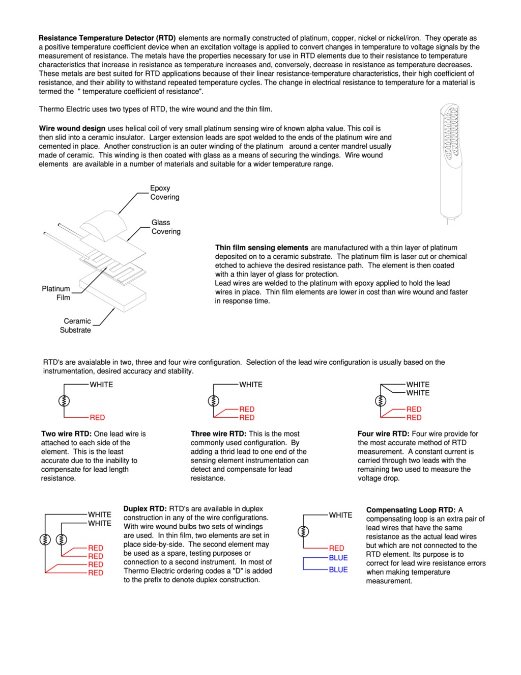 Resistance Temperature Detectors - Thermo Electric Company, Inc.